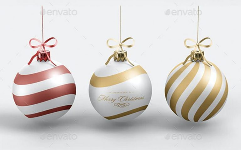 40 Premium and Free Christmas Ball Mockups in PSD - Country4k