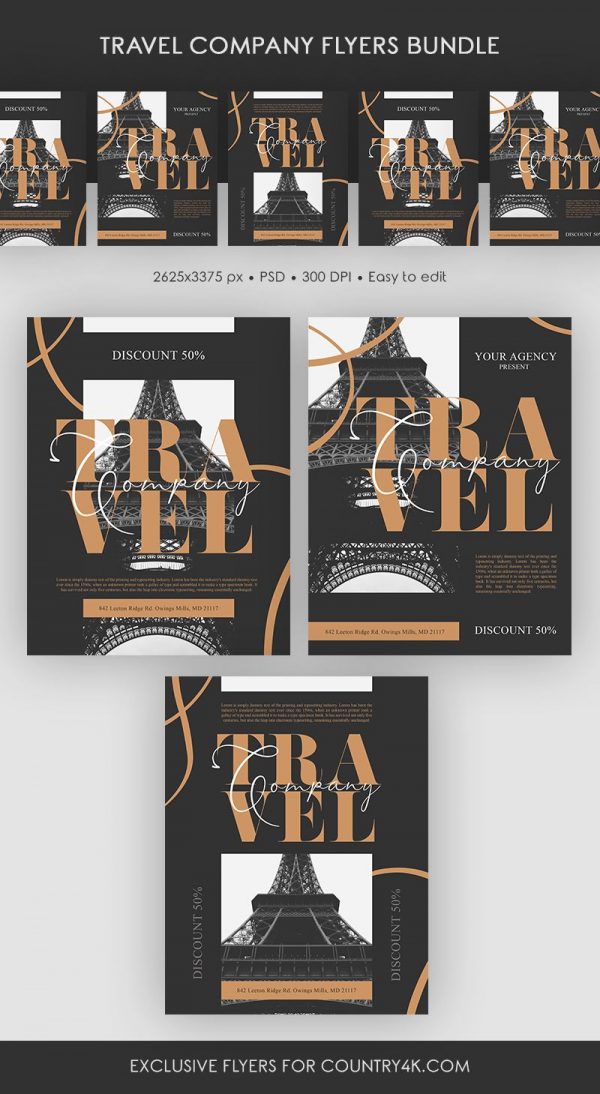 Free Travel PSD Flyer Template - Country4k