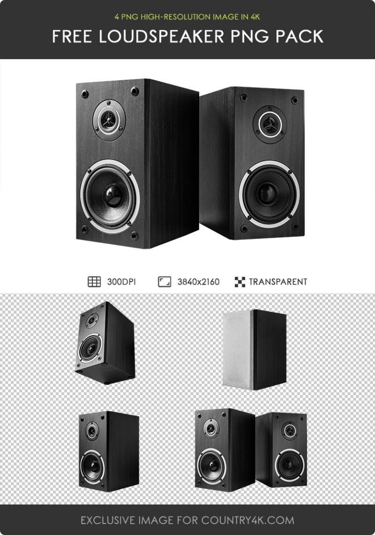 Free Loudspeaker Transparent PNG Pack - Country4k