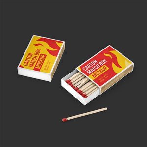 Carton Match Box Mockup Set - Country4k