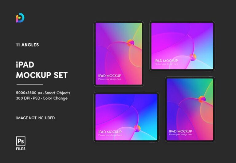 iPad Mockup Set + Mockup Free Demo - Country4k