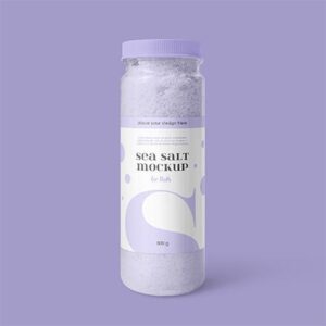 Sea Salt Plastic Jar Mockup Set - Country4k