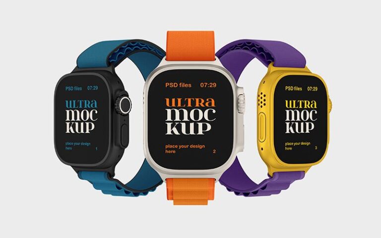 40 Premium and Free Apple Watch Mockup in PSD - Country4k