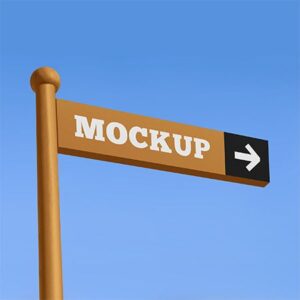 Free Street Direction Sign Mockup - Country4k
