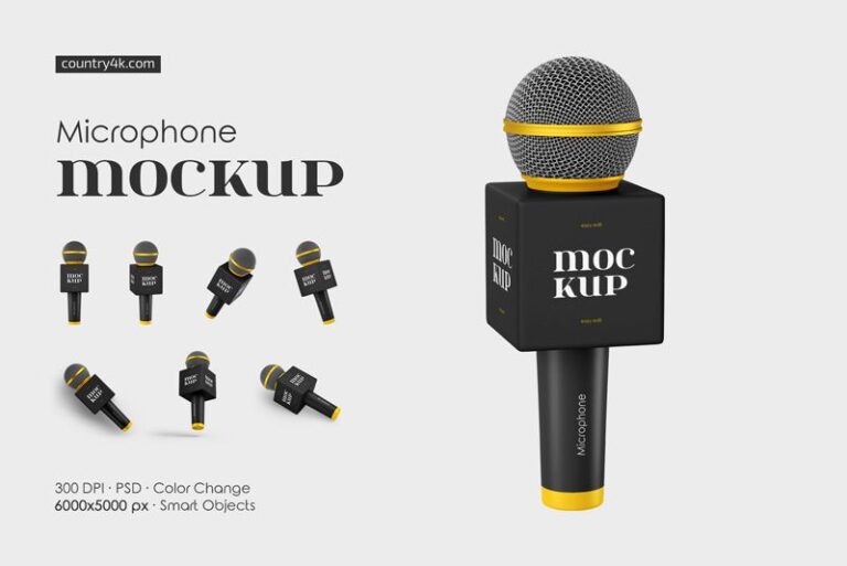 Microphone Mockup Set - Country4k