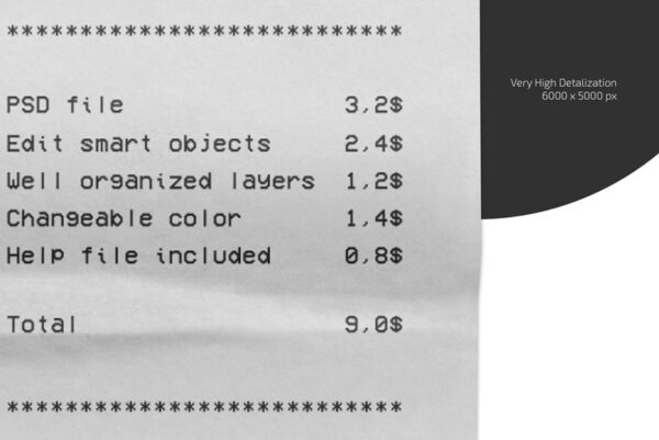 Free Store Receipt Mockup Set - Country4k
