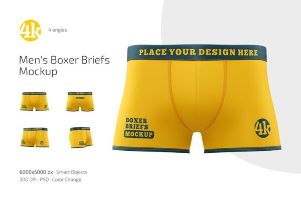 Men's Boxer Briefs Mockup Set - Country4k